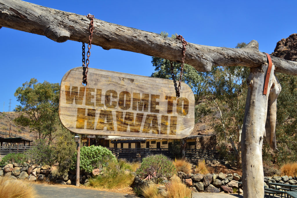 hawaii.jpold wood signboard with text " welcome to hawaii" hanging on a ...