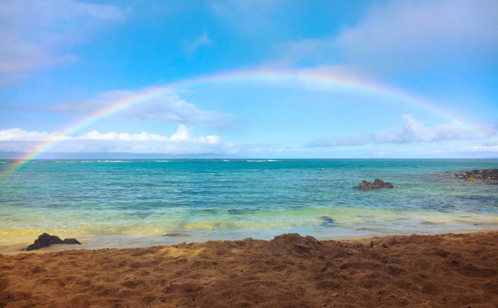 hawaii.jpfull rainbow at beach | hawaii.jp